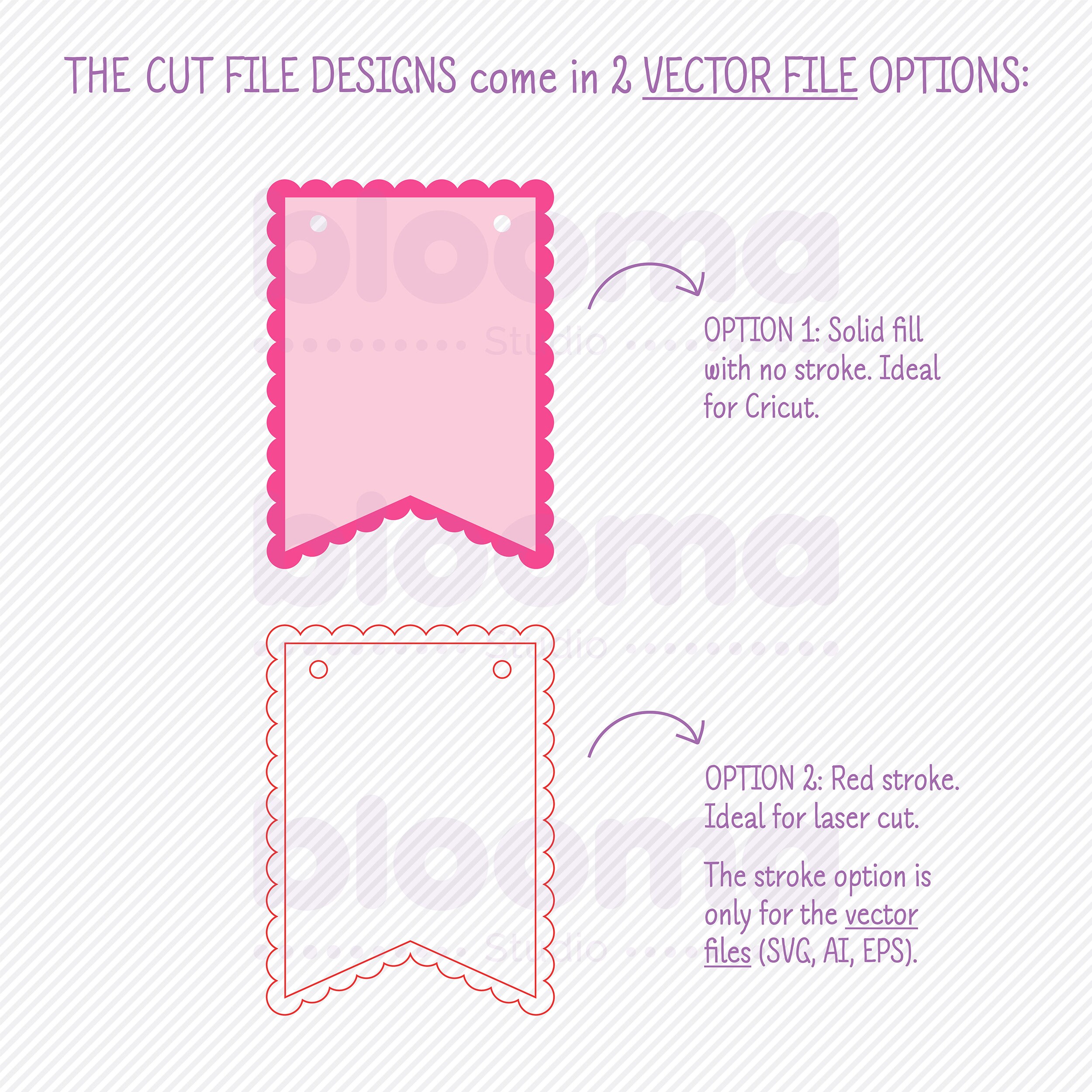 Bunting SVG Scallop Banner Svg Bunting Flag Clipart Pennant - Etsy
