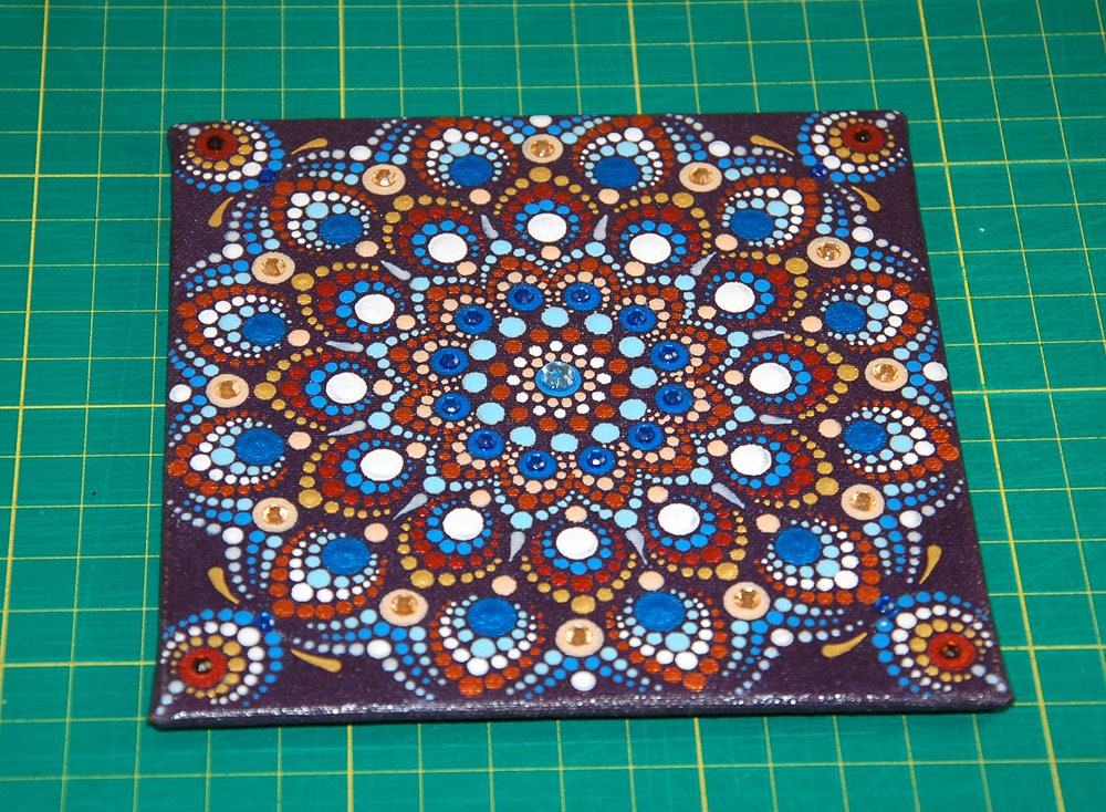Mandala Wall Decor. Handmade Original Gift. Dot Painting on - Etsy