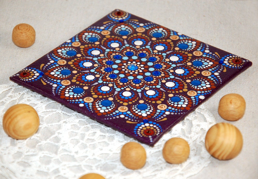 Mandala Wall Decor. Handmade Original Gift. Dot Painting on - Etsy