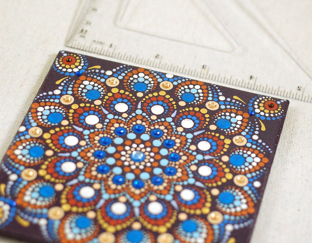 Mandala Wall Decor. Handmade Original Gift. Dot Painting on - Etsy