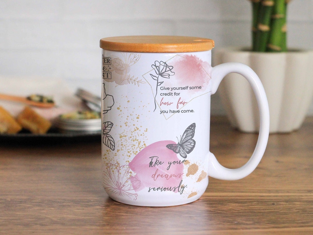 Self Love Affirmation Mug Gift Set With Stress Relief Tea, Unique ...