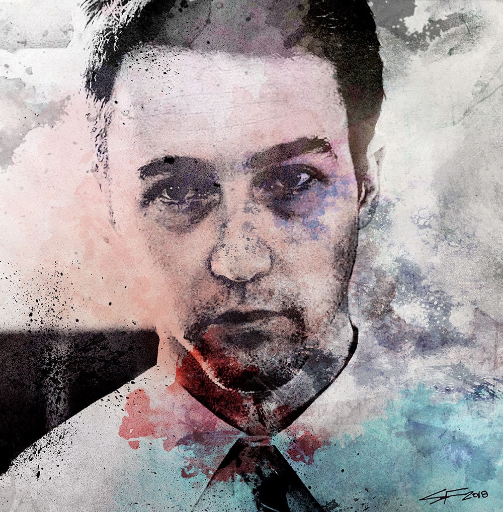 Acrylic Painting Art & Collectibles Fight Club Literary Series Abstract ...