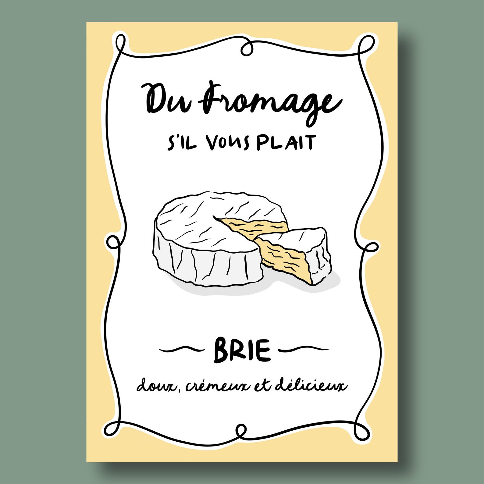 Brie Cheese Print, French Wall Art, Aesthetic Wall Prints, Gallery Wall ...
