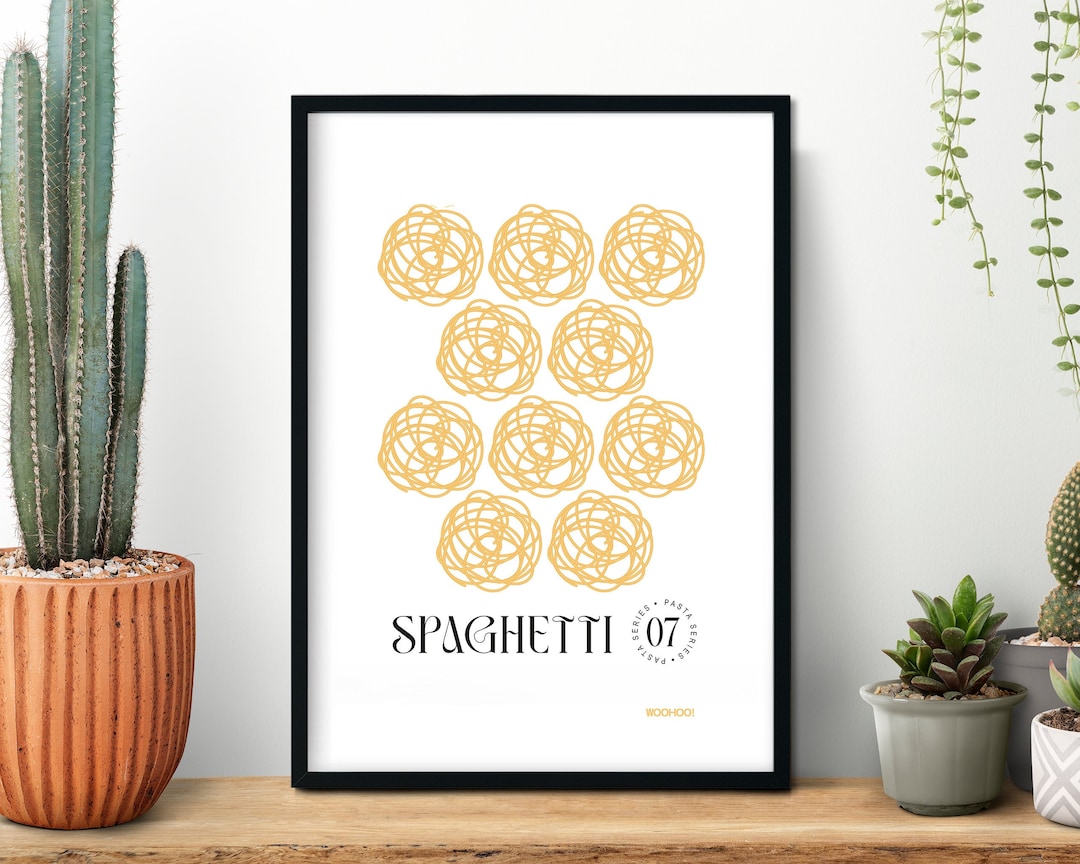 Pasta Spaghetti Print ~ Kitchen Poster ~ Italy - Cooking Print - Quote ...