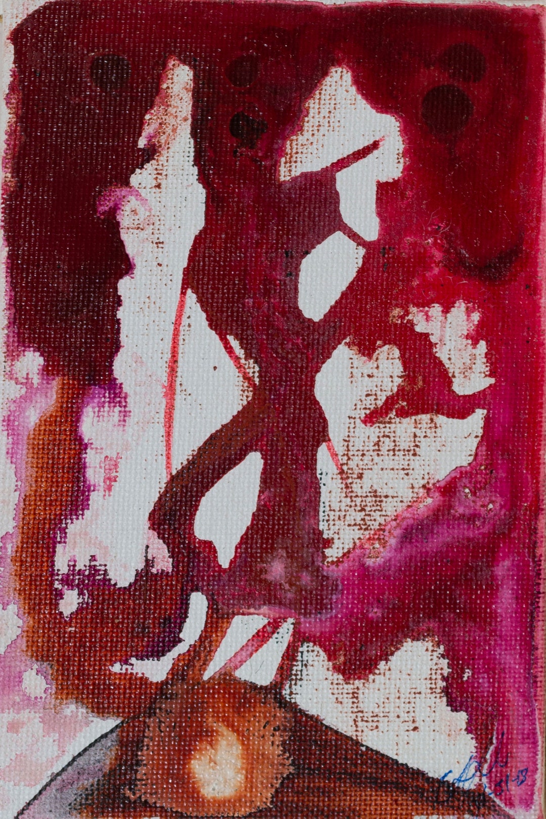 The Fierce God Vajravarahi, Original Abstract Expressionist Modern ...