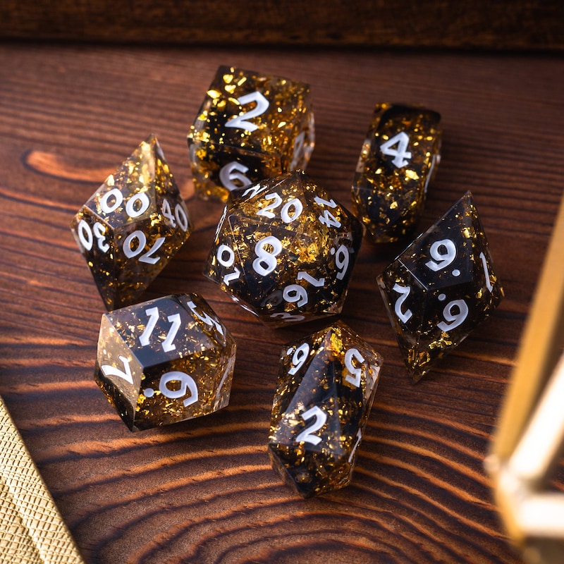 Gold Dice Set - Etsy