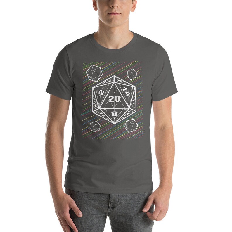 Gift for Dnd Tshirt, D20 Dice, Unisex Tshirt, Game Lover, RPG Tshirt ...
