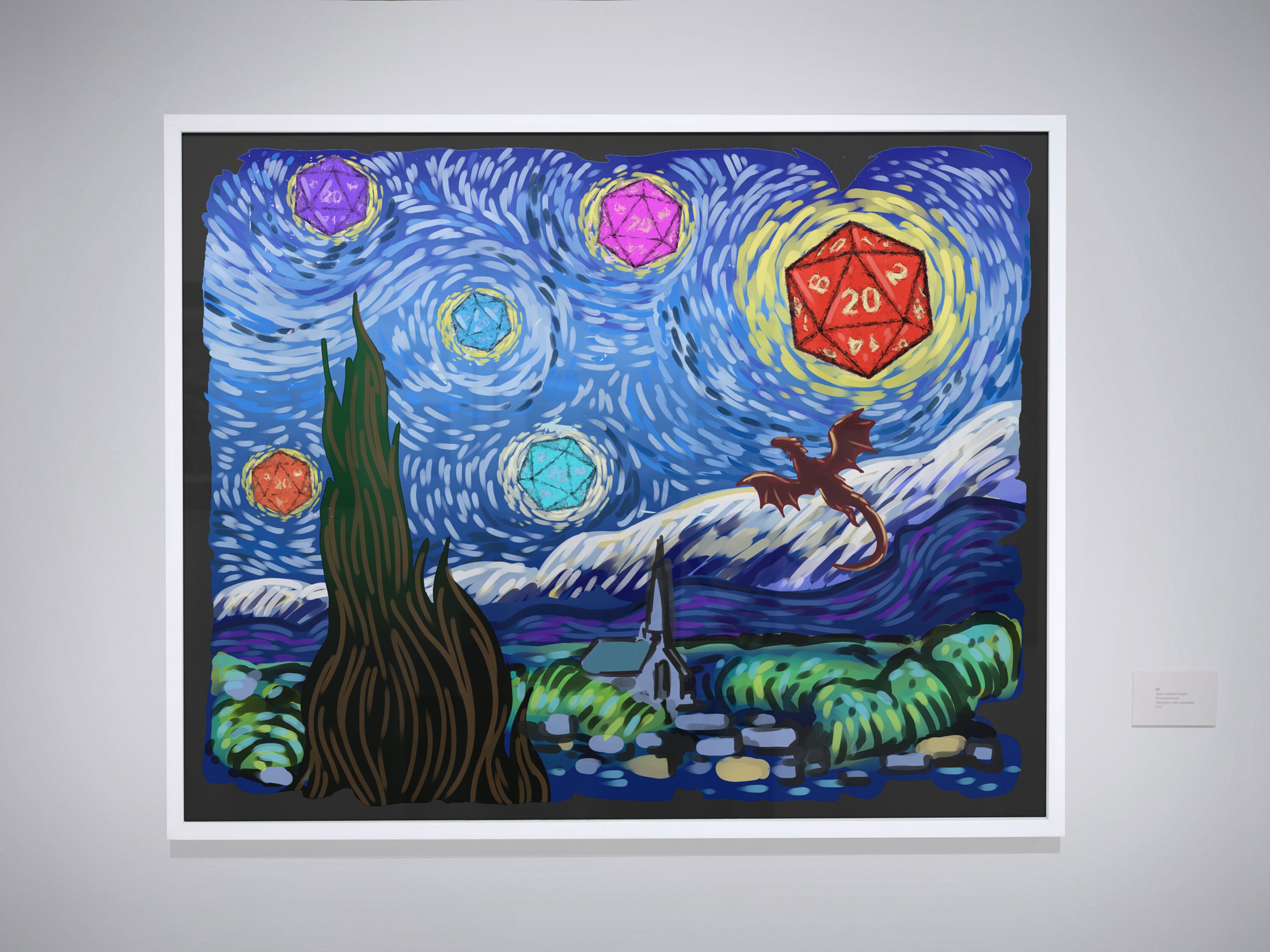Starry Night Design Dnd Decoration D20 Wall Art Rpg Poster - Etsy