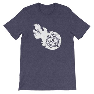 Fantasy T-shirt Flaming D20 DND Gift for Dnd D20 Gift Tee Game Master ...