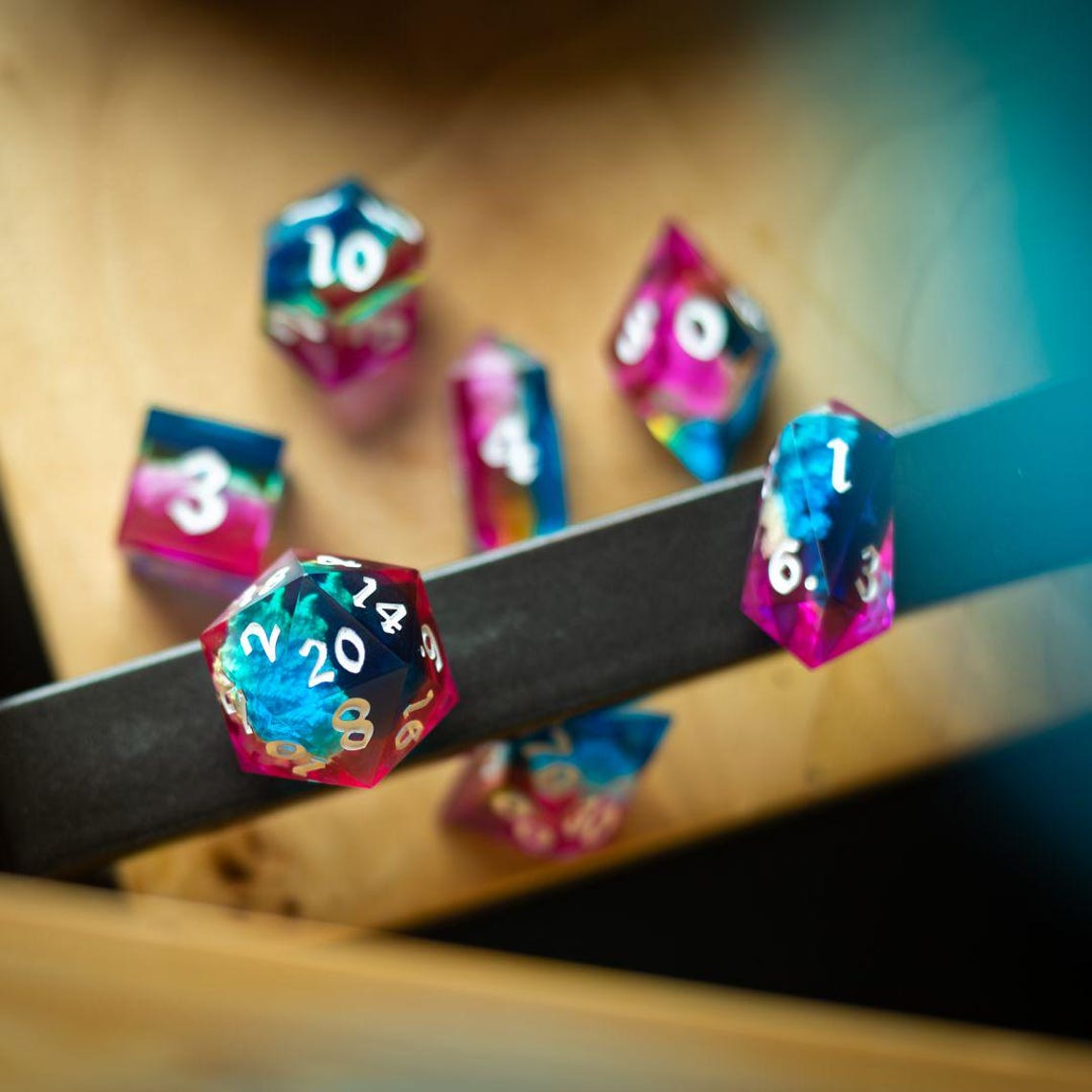 Starlit Rift Resin DND Dice Set - Etsy
