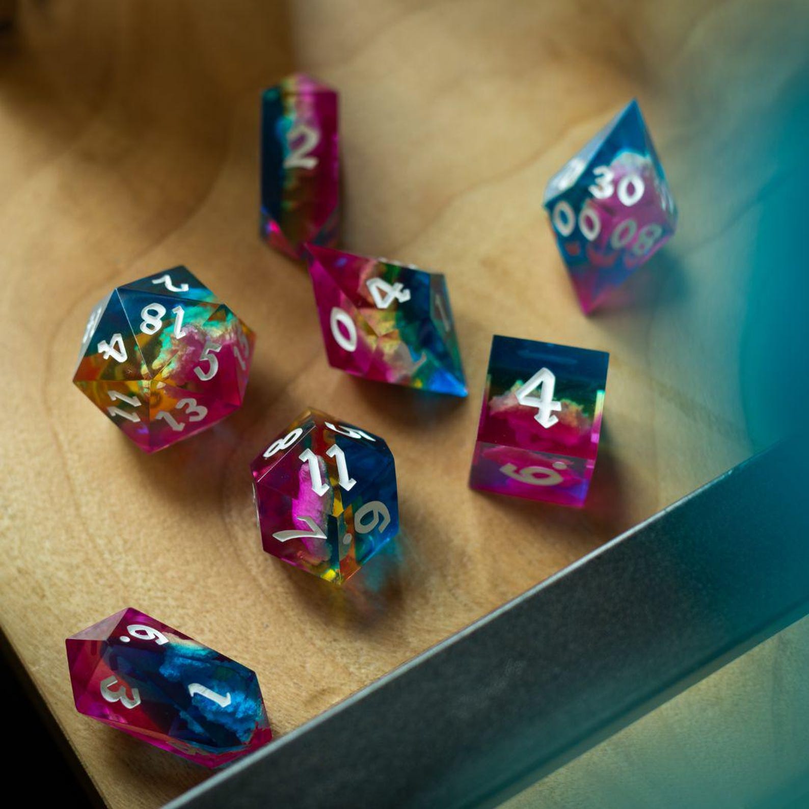 Starlit Rift Resin DND Dice Set - Etsy