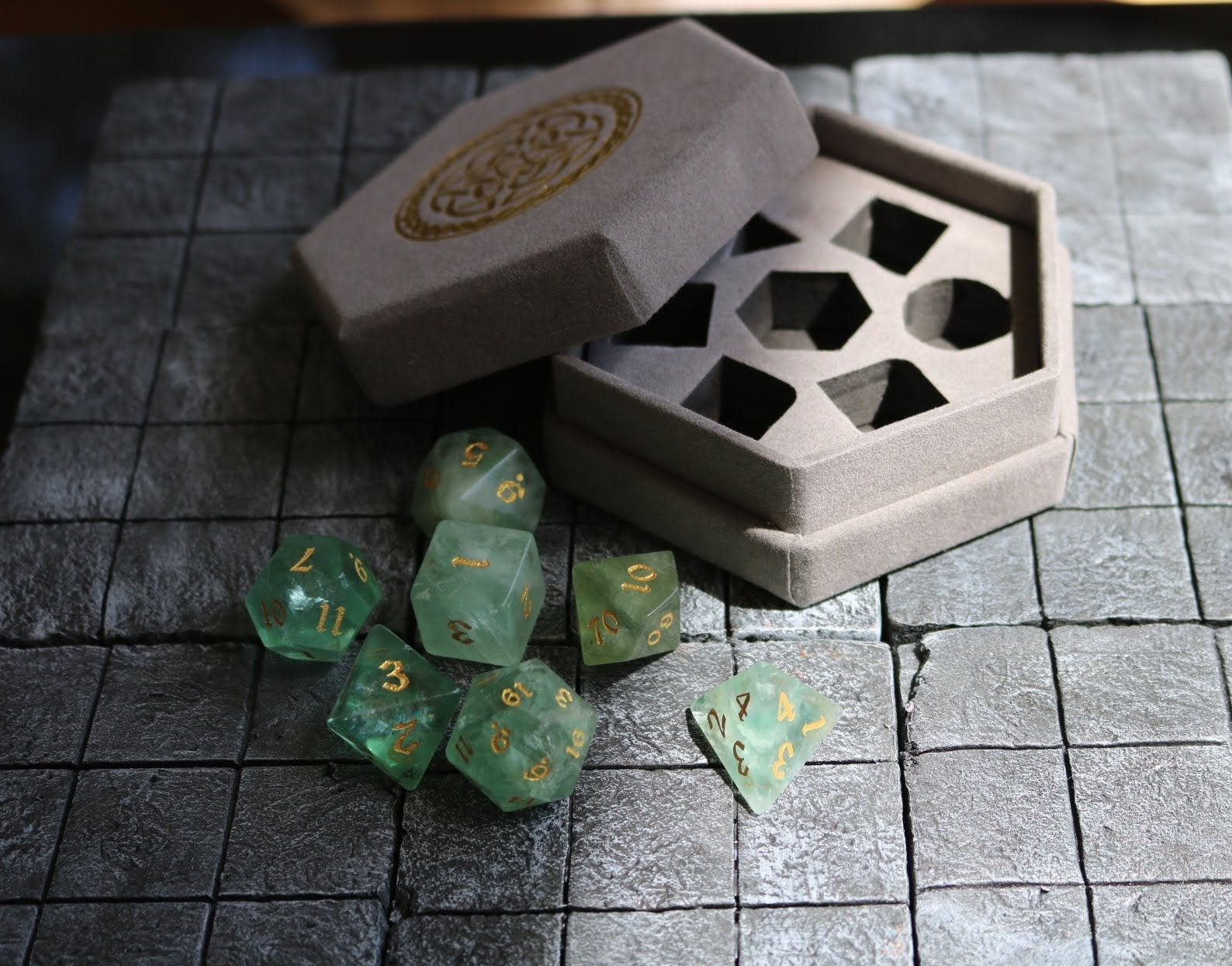 Green Fluorite Gemstone Dice chlorophane Hand Carved | Etsy