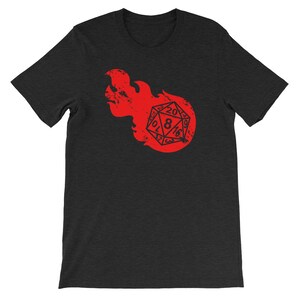 Fantasy T-shirt Flaming D20 DND Gift for Dnd D20 Gift Tee Game Master ...