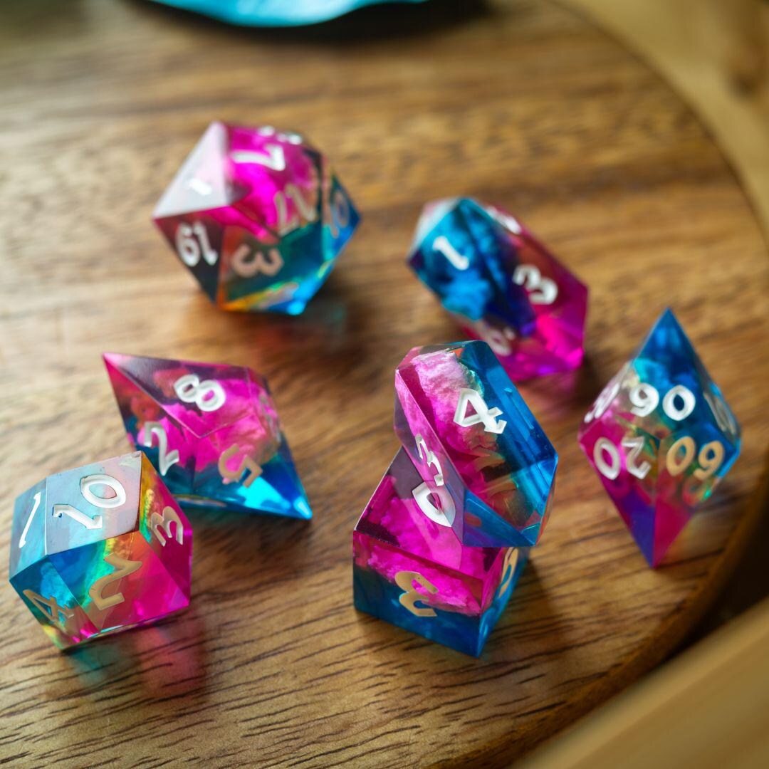 Starlit Rift Resin DND Dice Set - Etsy