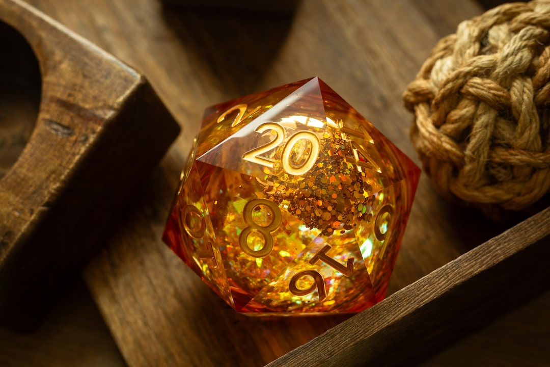 Massive Gold and Glitter Fireball Liquid Core 95MM Chonk Handmade Resin ...
