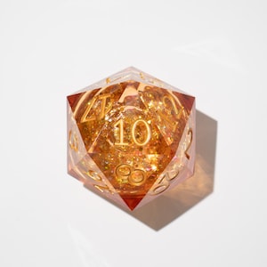 Massive Gold and Glitter Fireball Liquid Core 95MM Chonk Handmade Resin ...