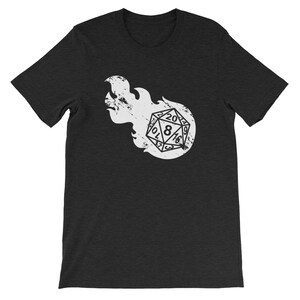 Fantasy T-shirt Flaming D20 DND Gift for Dnd D20 Gift Tee Game Master ...