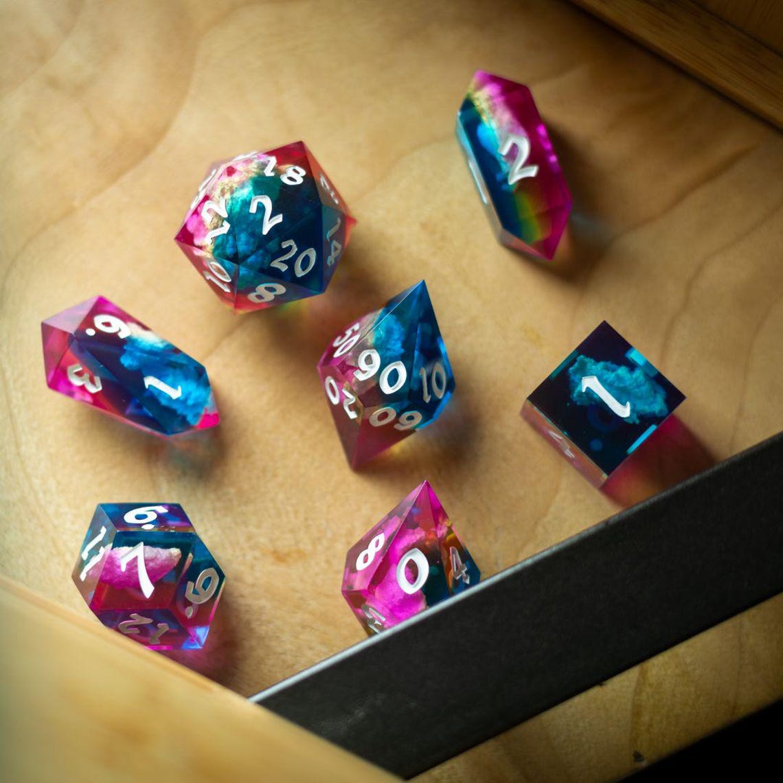 Starlit Rift Resin DND Dice Set - Etsy