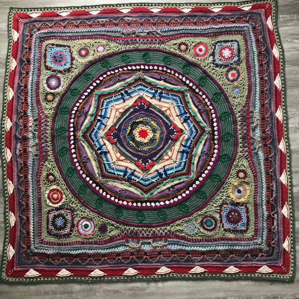 Crochet Mandala Blanket - Etsy