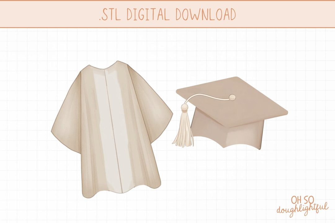 Graduation Set Cookie Cutter STL File, Graduation Cap Cookie Cutter STL ...