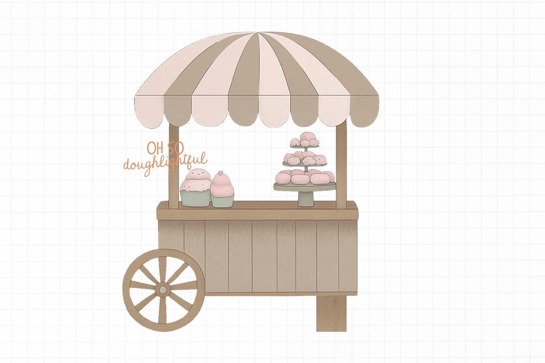Dessert Cart Cookie Cutter, Cart Cookie Cutter, Ice Cream Cart Cookie ...