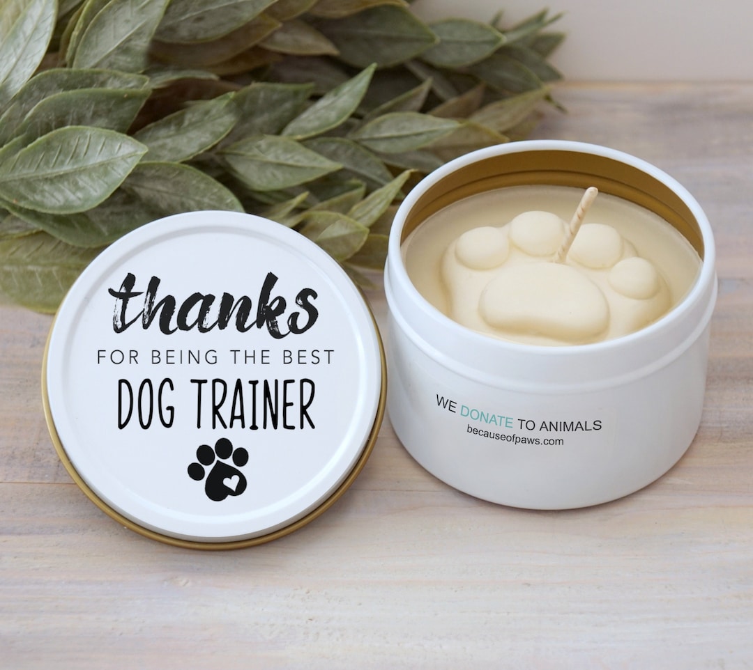 Dog Trainer Thank You Gift, 4 Oz. Paw Print Candle , Gift for Dog ...