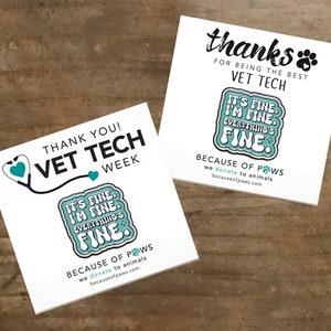 Vet Tech Week Thank You Gift, , Veterinary Assistant Week Gift , Vet ...