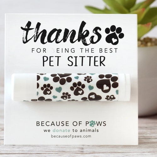 Pet Sitter Thank You Gift Personalized Cat Dog Message - Etsy