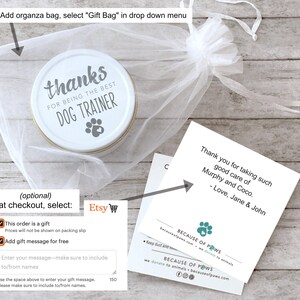 Dog Trainer Thank You Gift, 4 Oz. Paw Print Candle , Gift for Dog ...