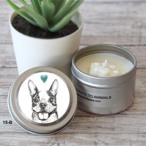 Dog Lover Candle Gift, Dog Portrait Paw Print Candle for Dog Mom, Small ...