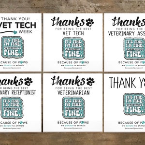 Vet Tech Week Thank You Gift, , Veterinary Assistant Week Gift , Vet ...