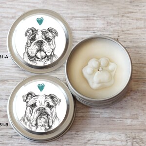 Dog Lover Candle Gift, Dog Portrait Paw Print Candle for Dog Mom, Small ...