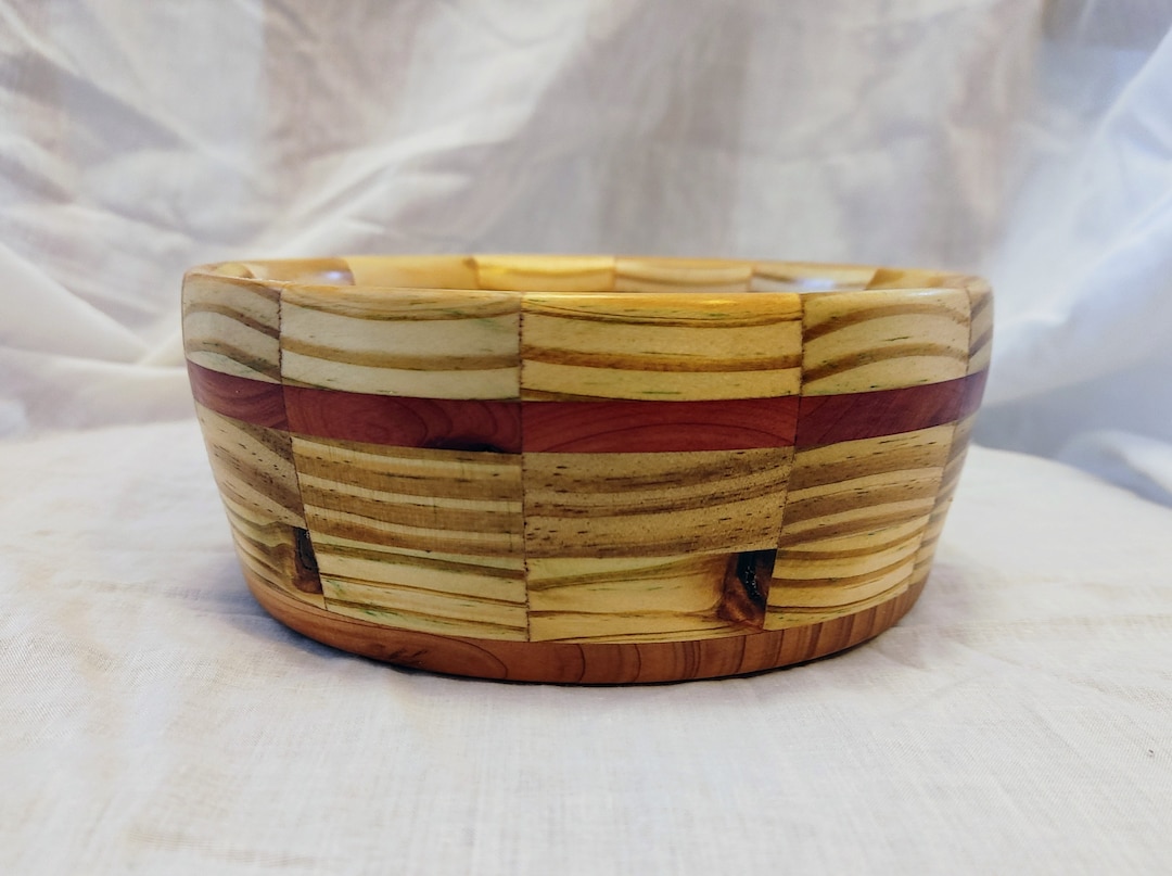 Hand Turned Segmented Wooden Bowl Design 22-002 - Etsy
