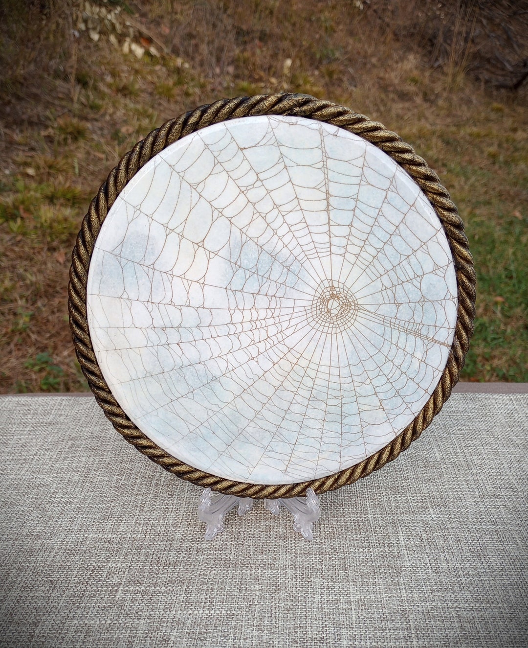 Preserved Spider Web-painted Scene Series 4-light Moon Gold - Etsy UK