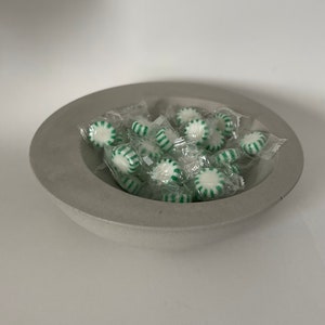 Concrete Fruit Bowl, Concrete Candy Bowl, Round Concrete Bowl, Modern ...