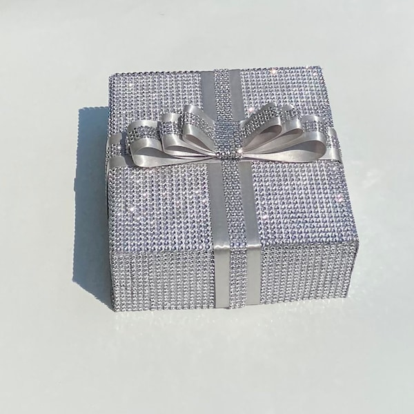 Silver Card Box - Etsy