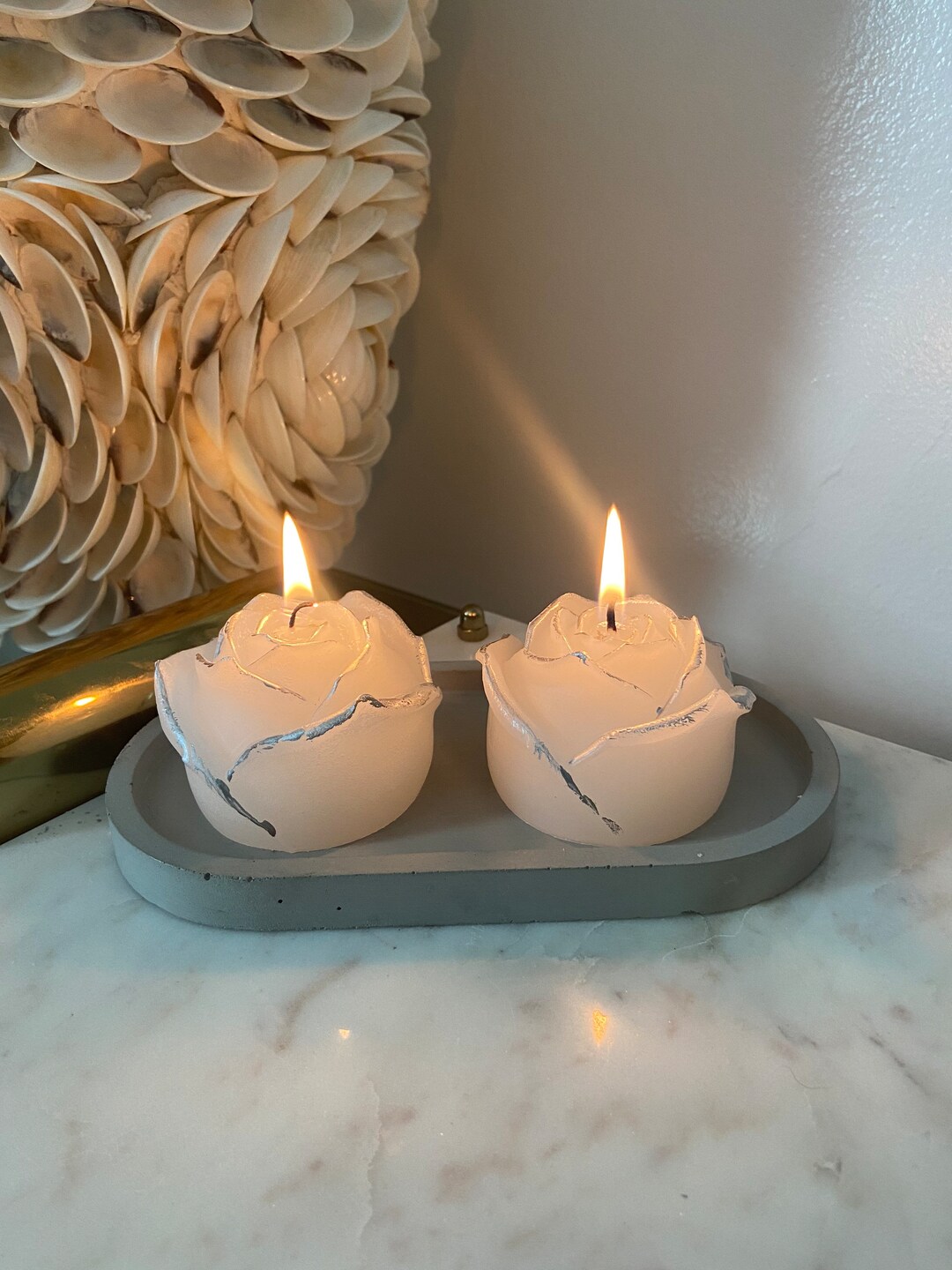 Rose Candles, Scented Roses, Flower Candle, Long Lasting Rose Candles ...