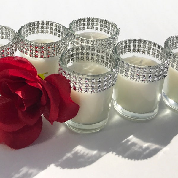 Rhinestone Candle - Etsy
