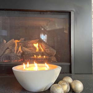 Extra Large Candle, Giant Candle, Concrete Cement Candle Bowl, Multi ...