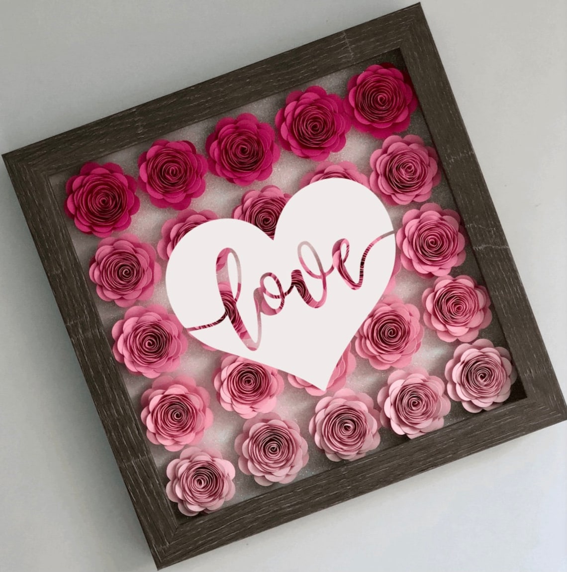 Pink Ombré Shadow Box - Etsy