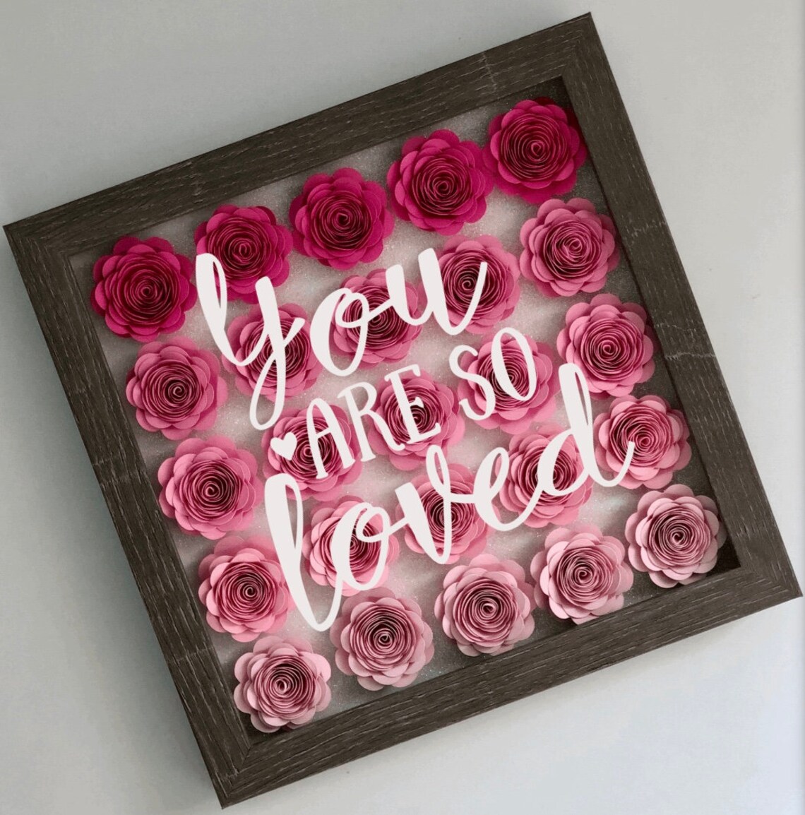 Pink Ombré Shadow Box - Etsy