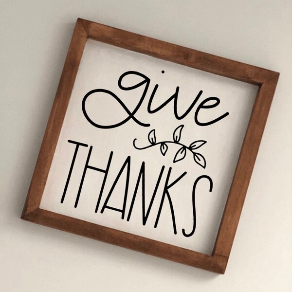 Give Thanks Sign - Etsy