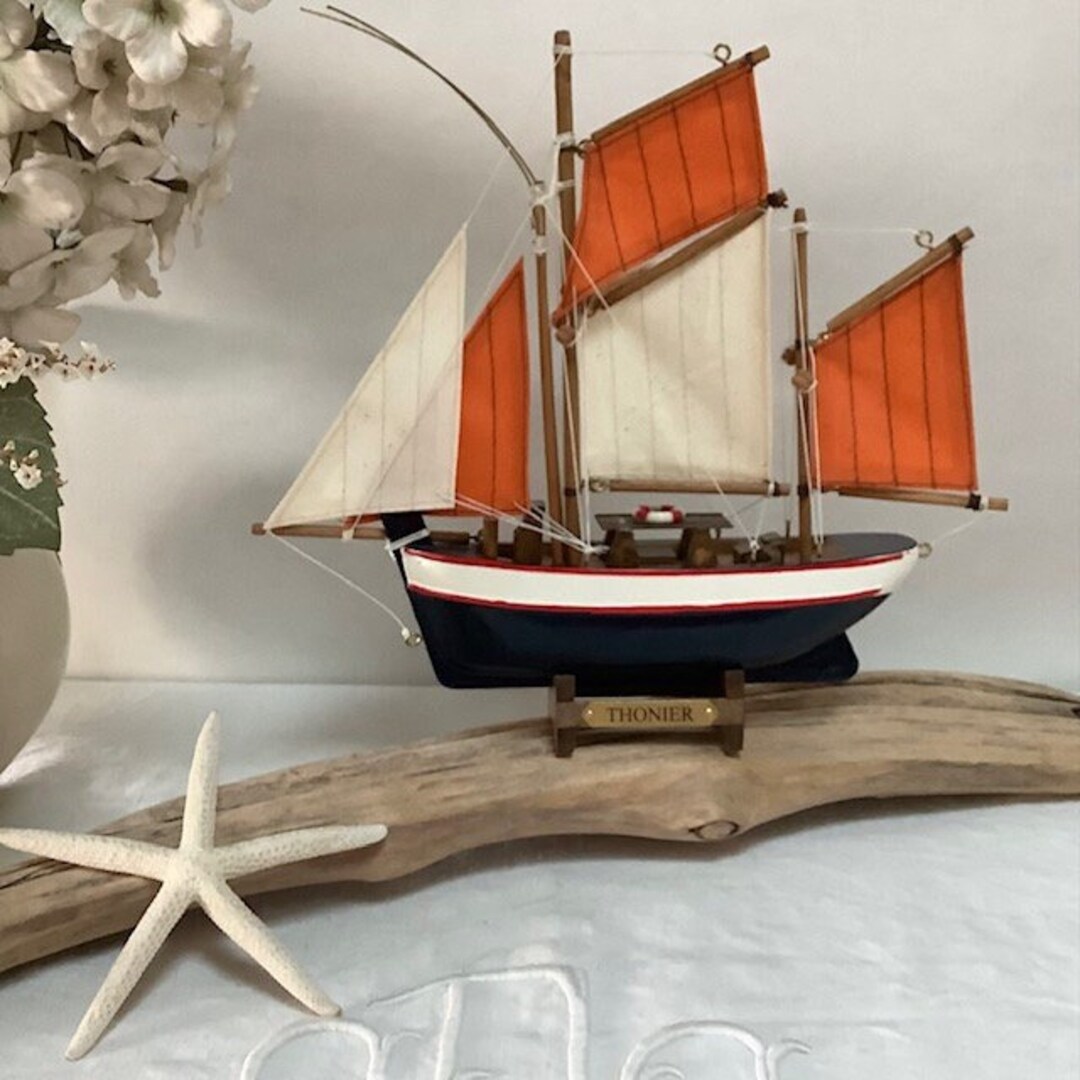 Vintage Wooden Tuna Ship Model Model A Ht 22 Cm - Etsy