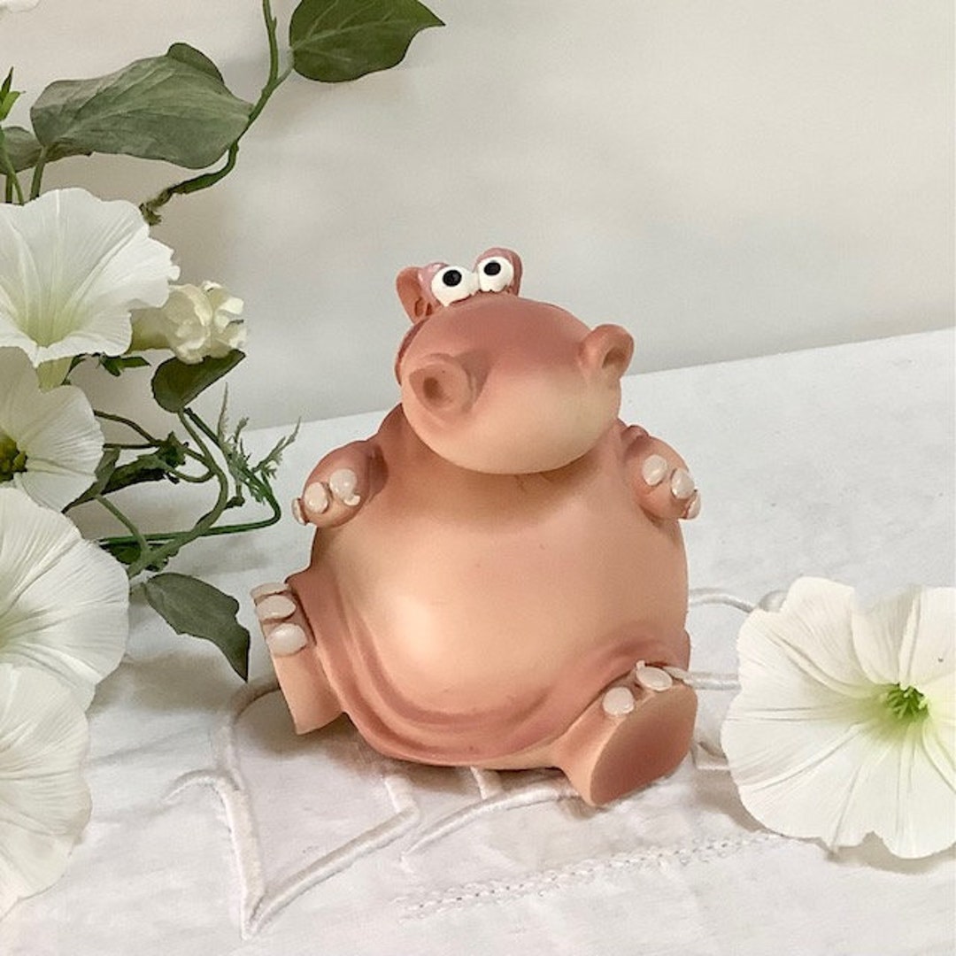 Resin Hippopotamus Money Box Collection Paolo Chiari Ht 9.5 Cm Vintage ...