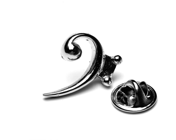 Bass Clef Pin Brooch - Etsy