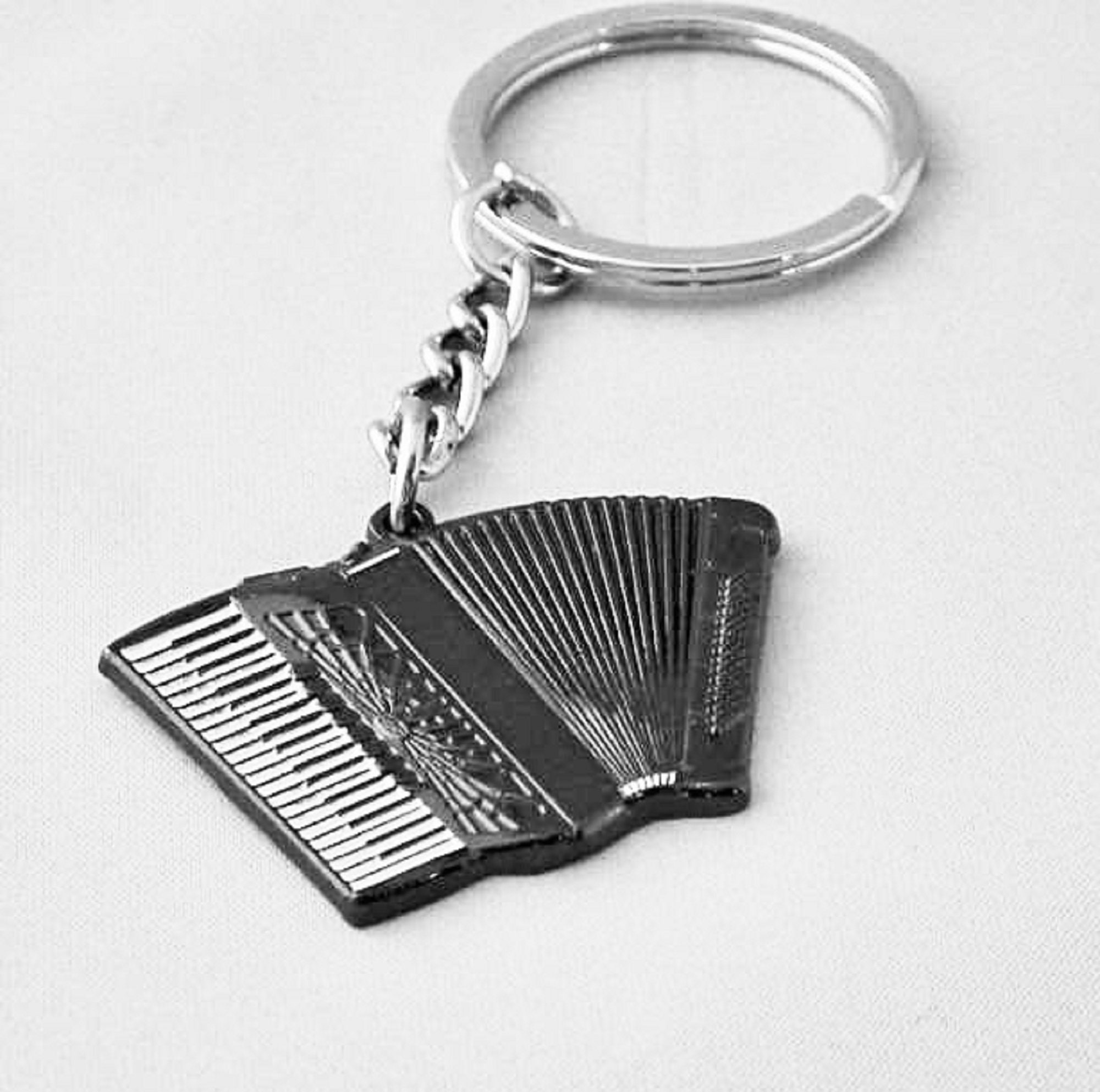 Piano Accordion Metal Keyring With Luxury Gift Pouch | Etsy