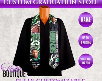 Custom Football Graduation Stole - Etsy