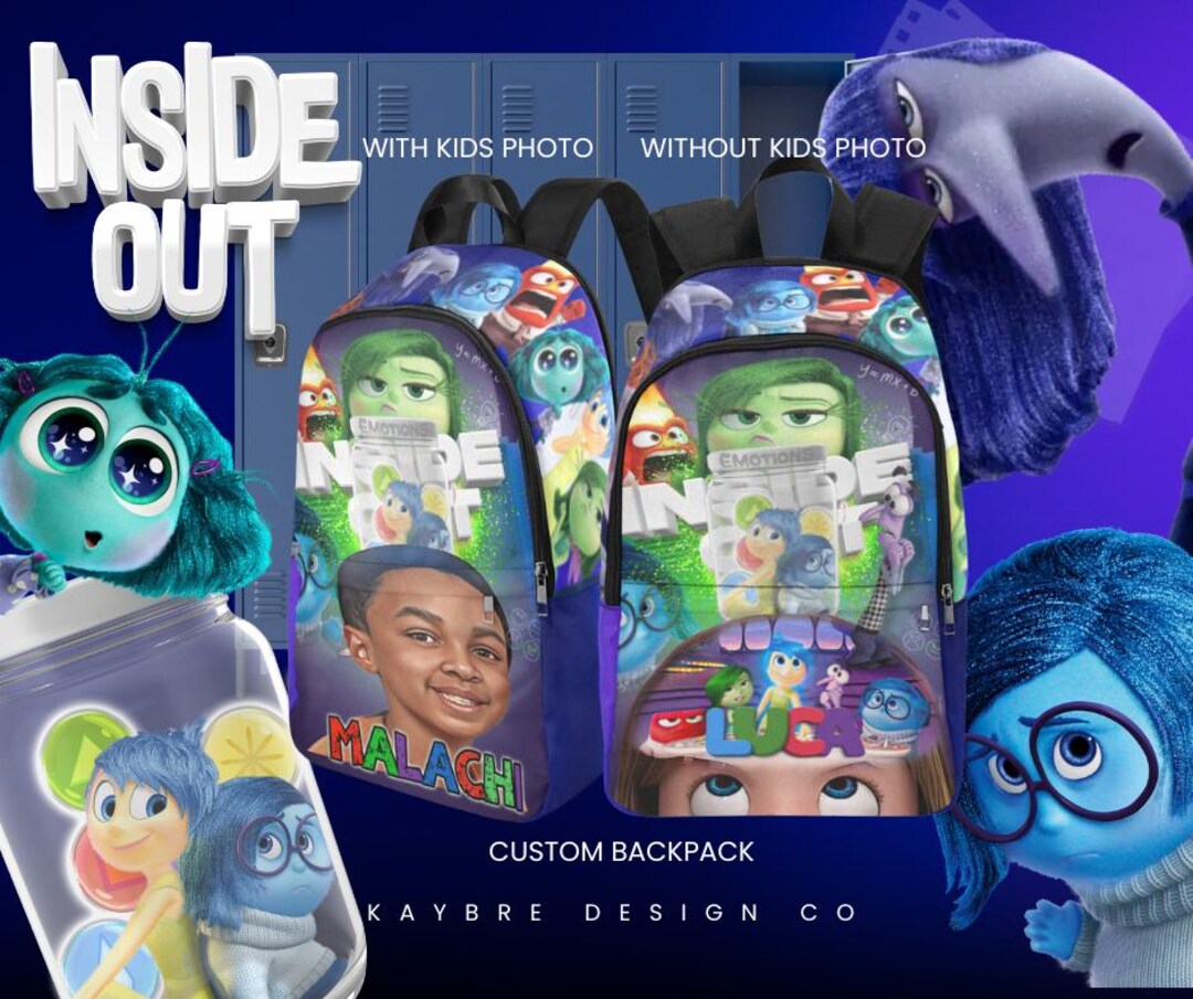 Personalized Backpack Inside Out With Photo, Back-to-school Essential ...