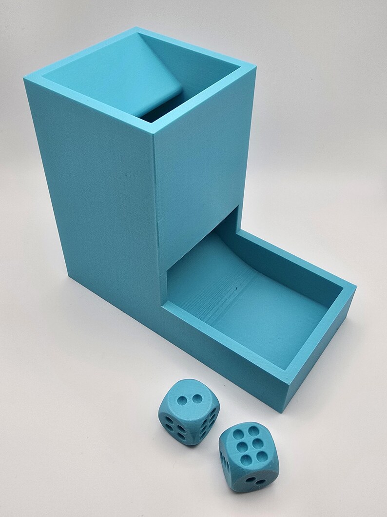 Mini 3D Printed Dice Tower With Dice | Tabletop Dice Roller | RPG Dice ...