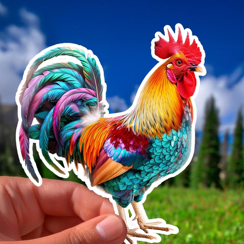 Rooster Vinyl Stickers - Etsy